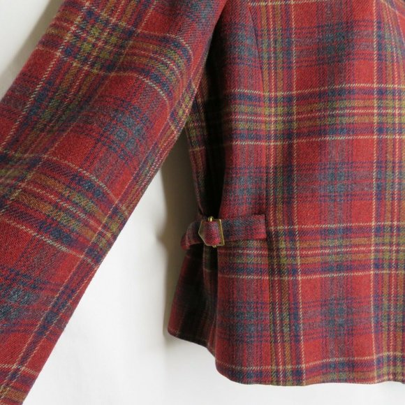 Pendleton | Jackets & Coats | Vintage Pendleton Wool Red Plaid Crop ...
